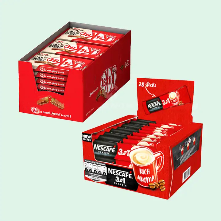 Custom Cardboard Preroll Display Box For Nescafe